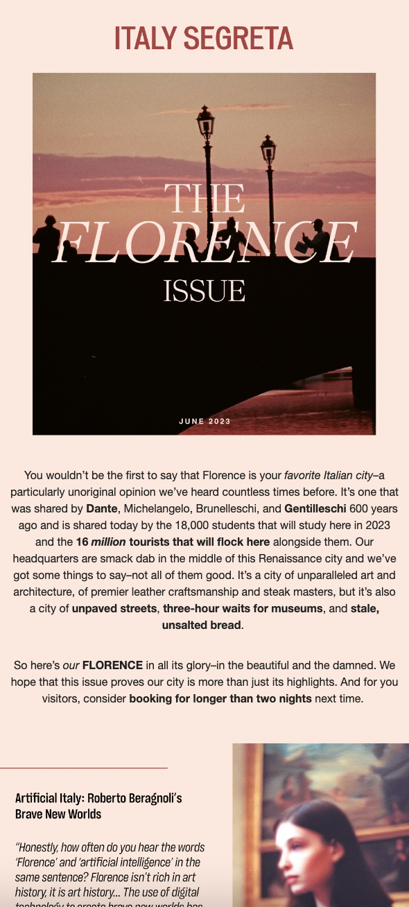 Newsletter - Italy Segreta